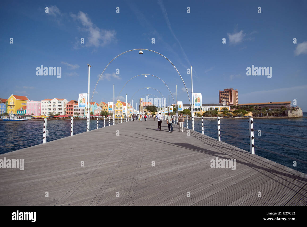 Queen Emma Bridge. Willemstad, Curacao, Netherlands Antilles Stock ...
