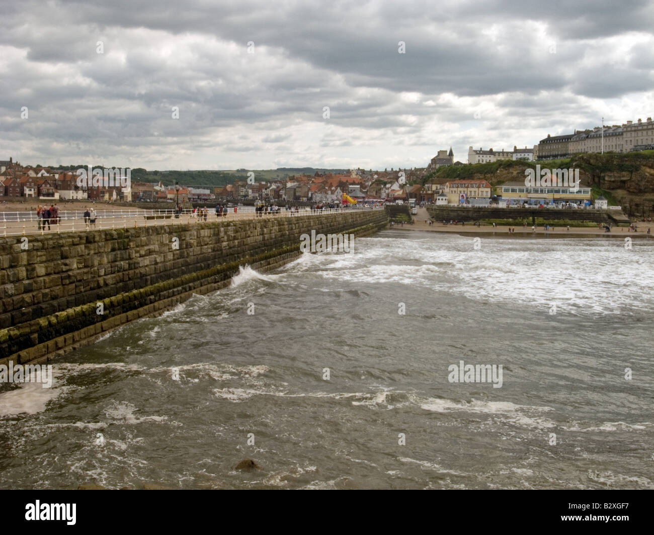 West Pier, Whitby Stock Photo - Alamy
