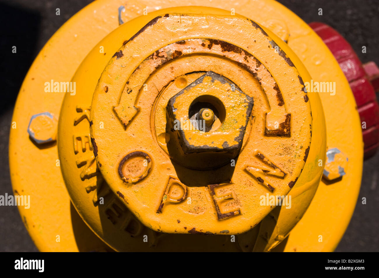 Top view of a fire hydrant Stock Photo - Alamy