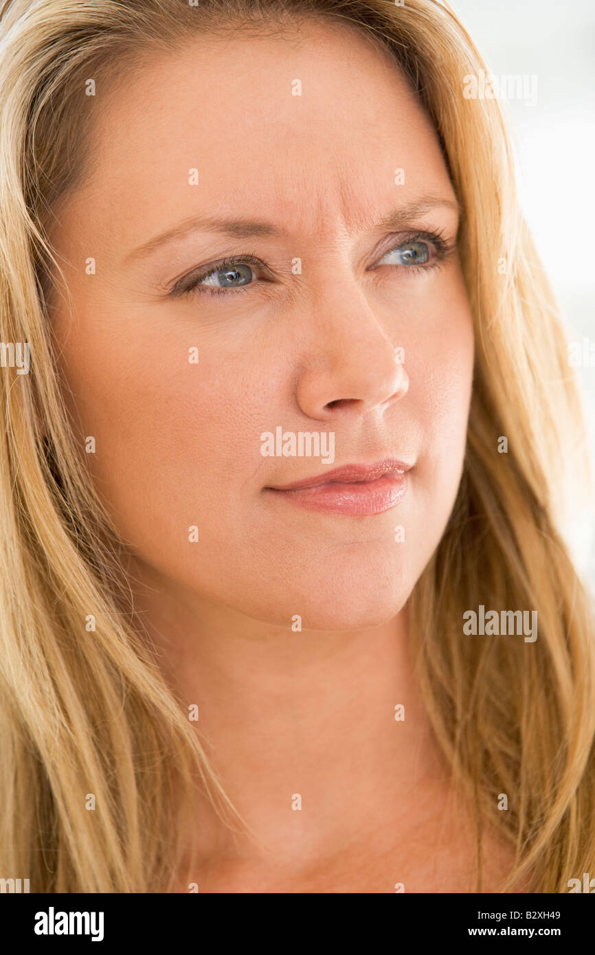Head shot woman scowling hi-res stock photography and images - Alamy