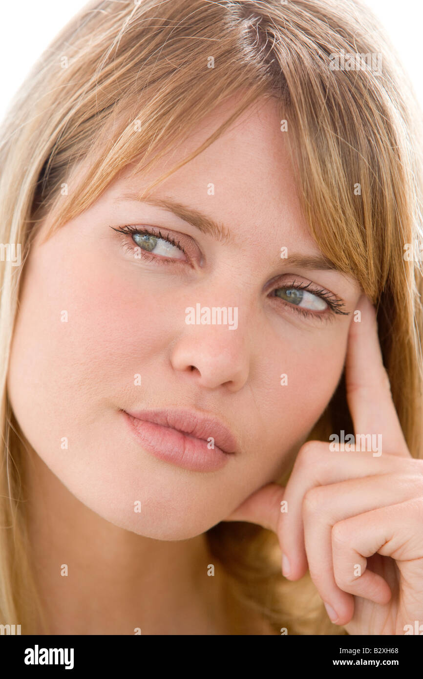 Thinking 30s aged pretty woman hi-res stock photography and images - Alamy