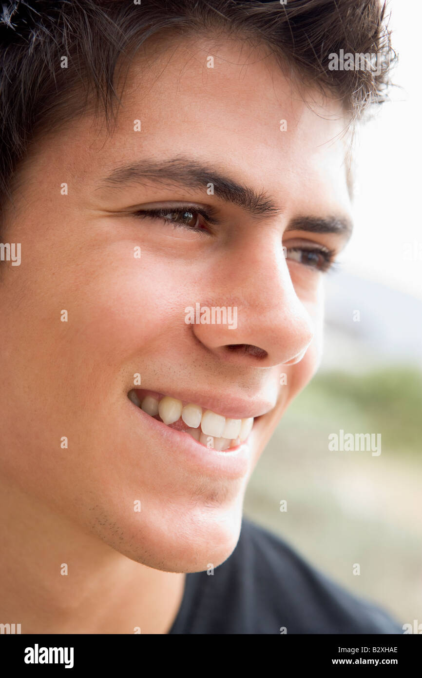 Head shot of man smiling Stock Photo - Alamy