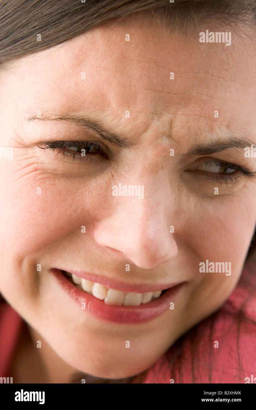 Cringing woman hi-res stock photography and images - Alamy