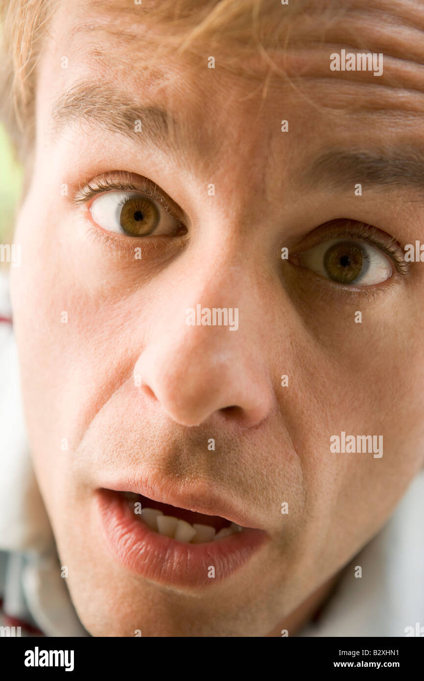 Man startled hi-res stock photography and images - Alamy