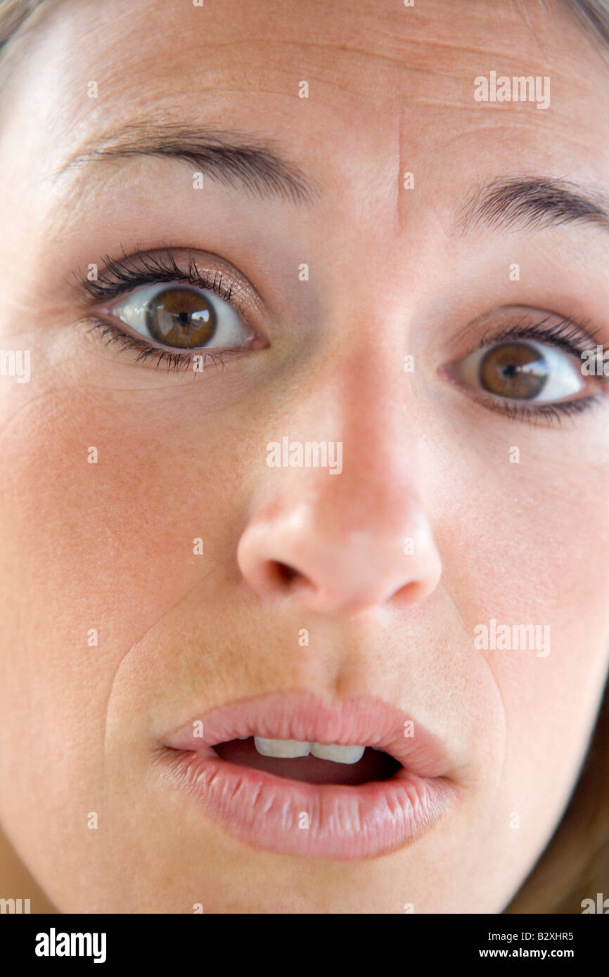 Apprehensive woman hi-res stock photography and images - Alamy