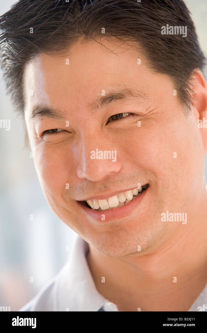 Head shot of man smiling Stock Photo - Alamy