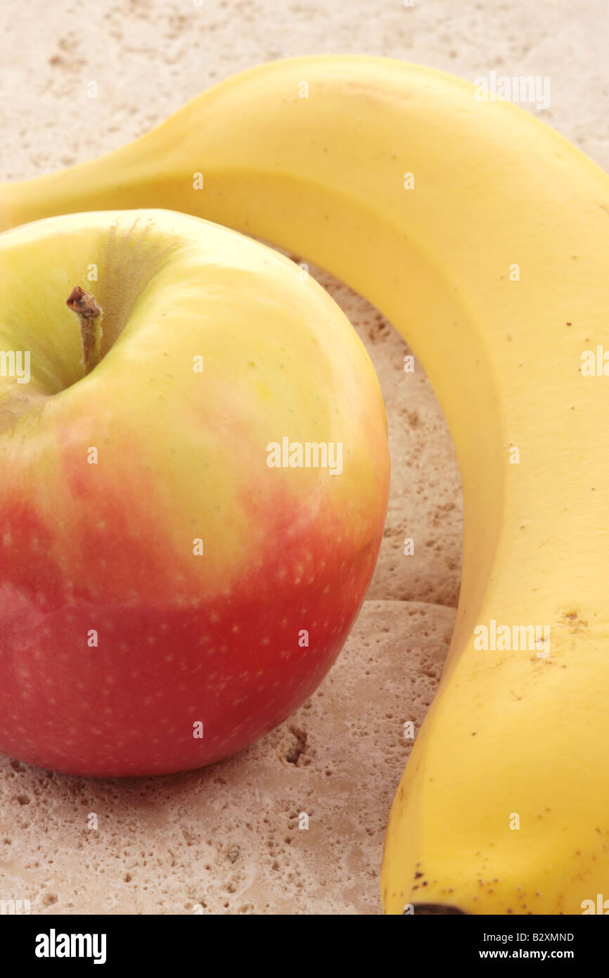 Apple and Banana Stock Photo - Alamy