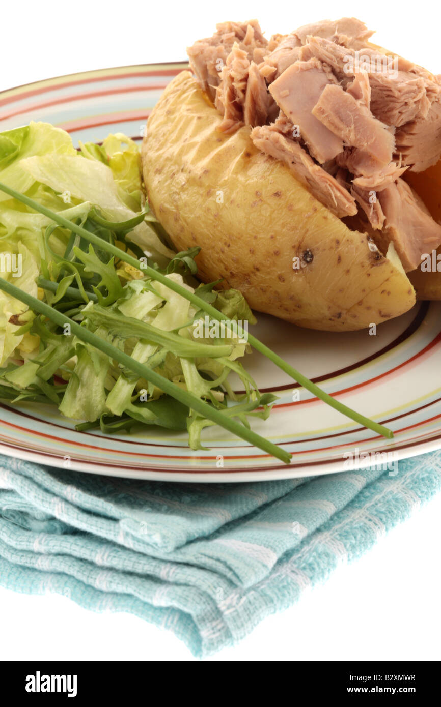Jacket potato with tuna baked fish hi-res stock photography and images ...
