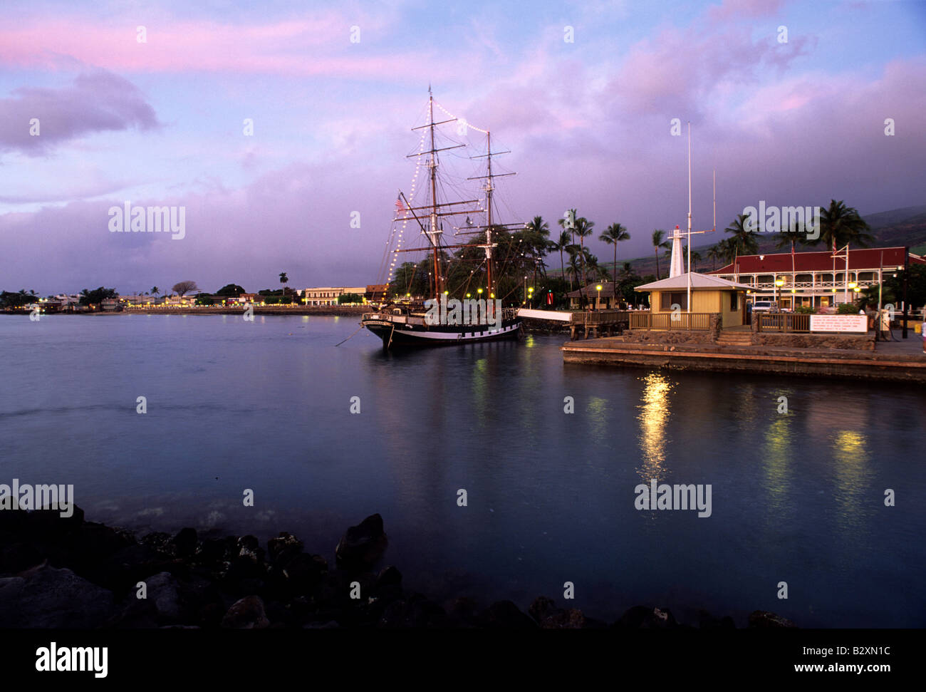 harbour in lahaina, maui, hawaii, usa Stock Photo - Alamy