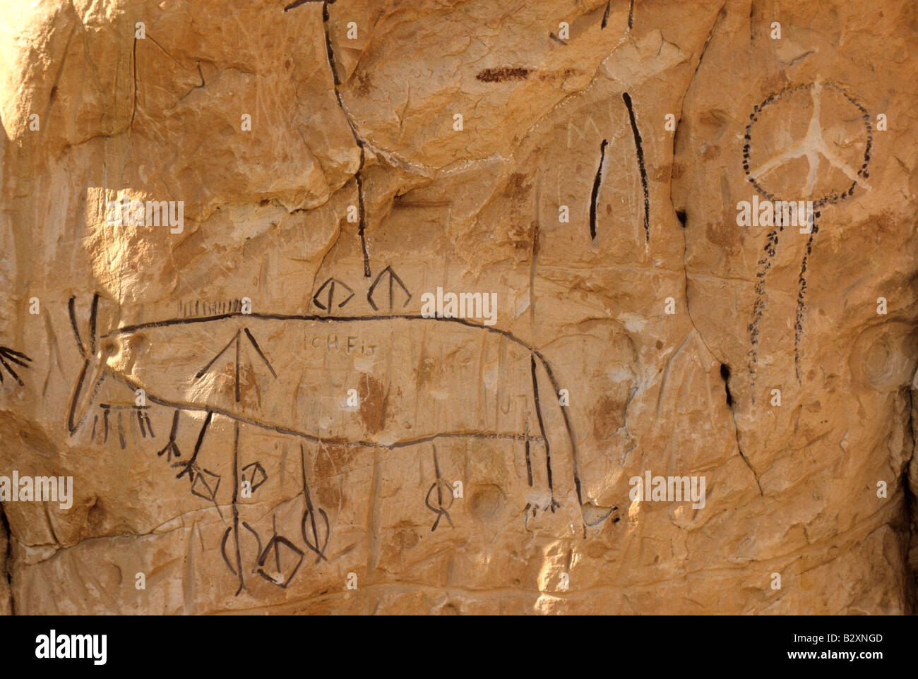 old indian inscriptions, willow creek ranch, kaycee, wyoming, usa Stock ...