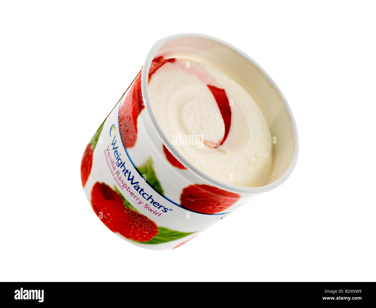 Weight Watchers Vanilla and Raspberry Mini Ice Cream Pot Stock Photo ...