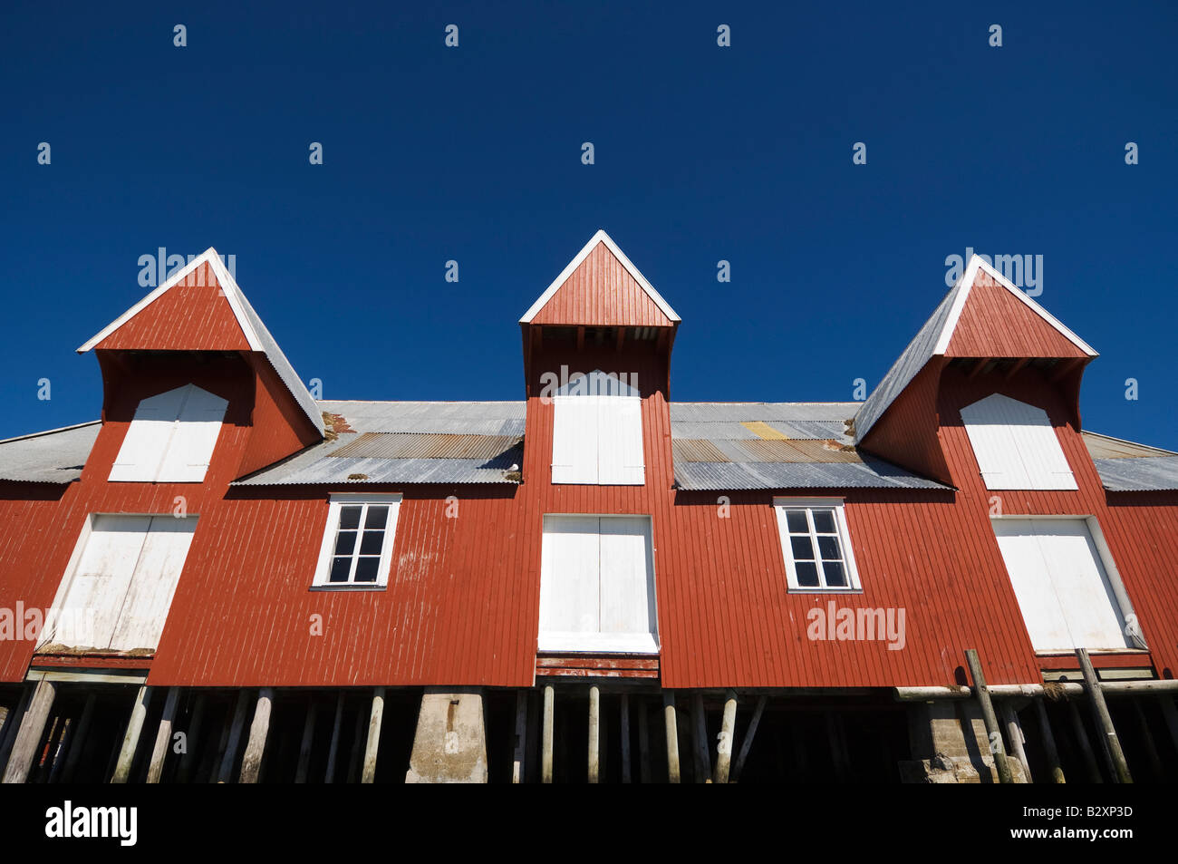 Old fish processing house. Sør Gjæslingan in Vikna, Norway Stock Photo ...