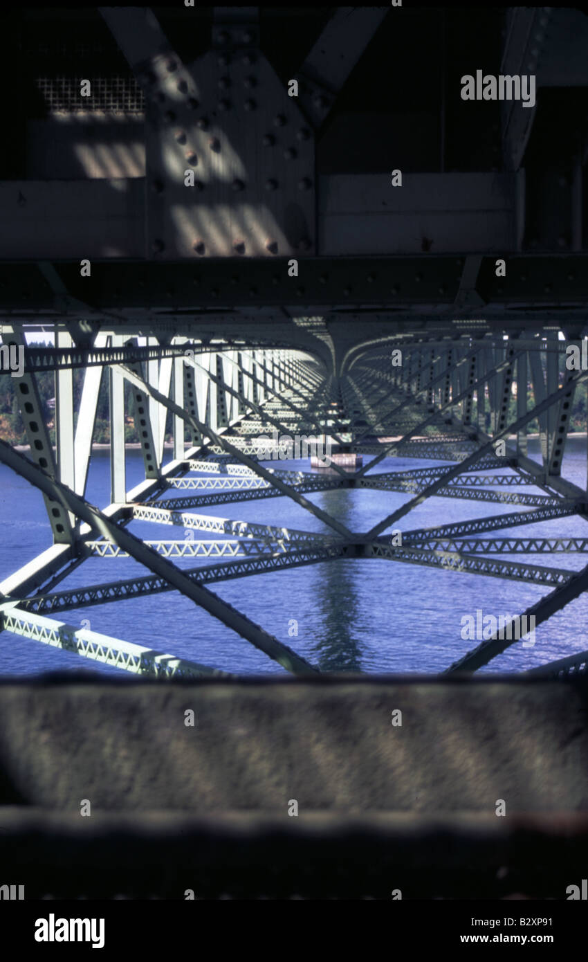 On Top of the Narrows Bridge Puget Sound Tacoma Washington USA with ...