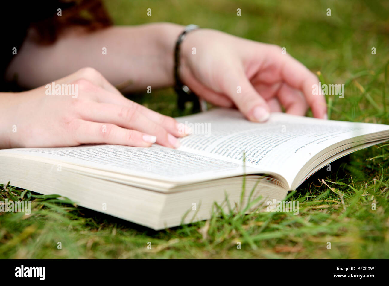 Young Woman Reading a Book Model Released Stock Photo - Alamy