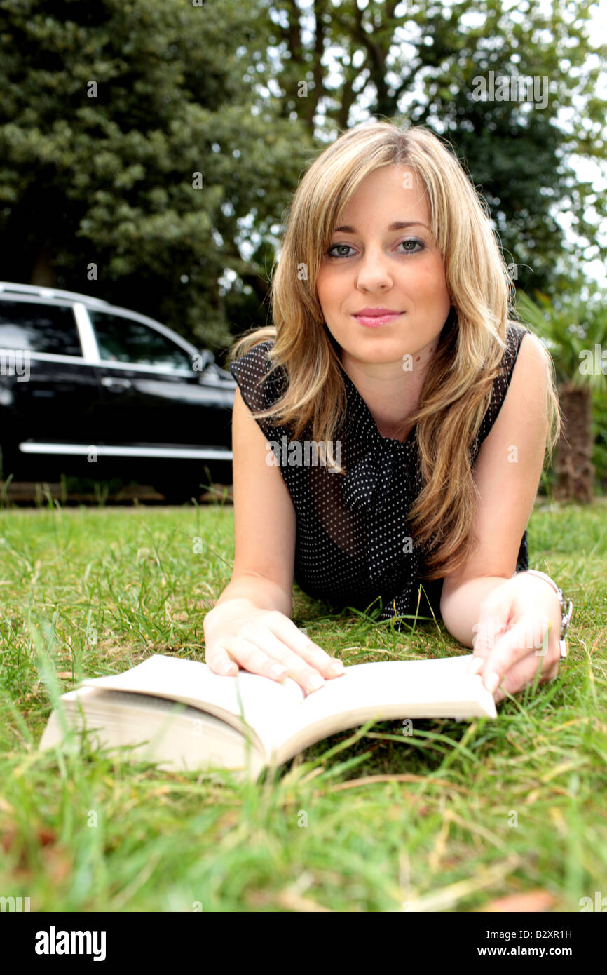 Young Woman Reading a Book Model Released Stock Photo - Alamy