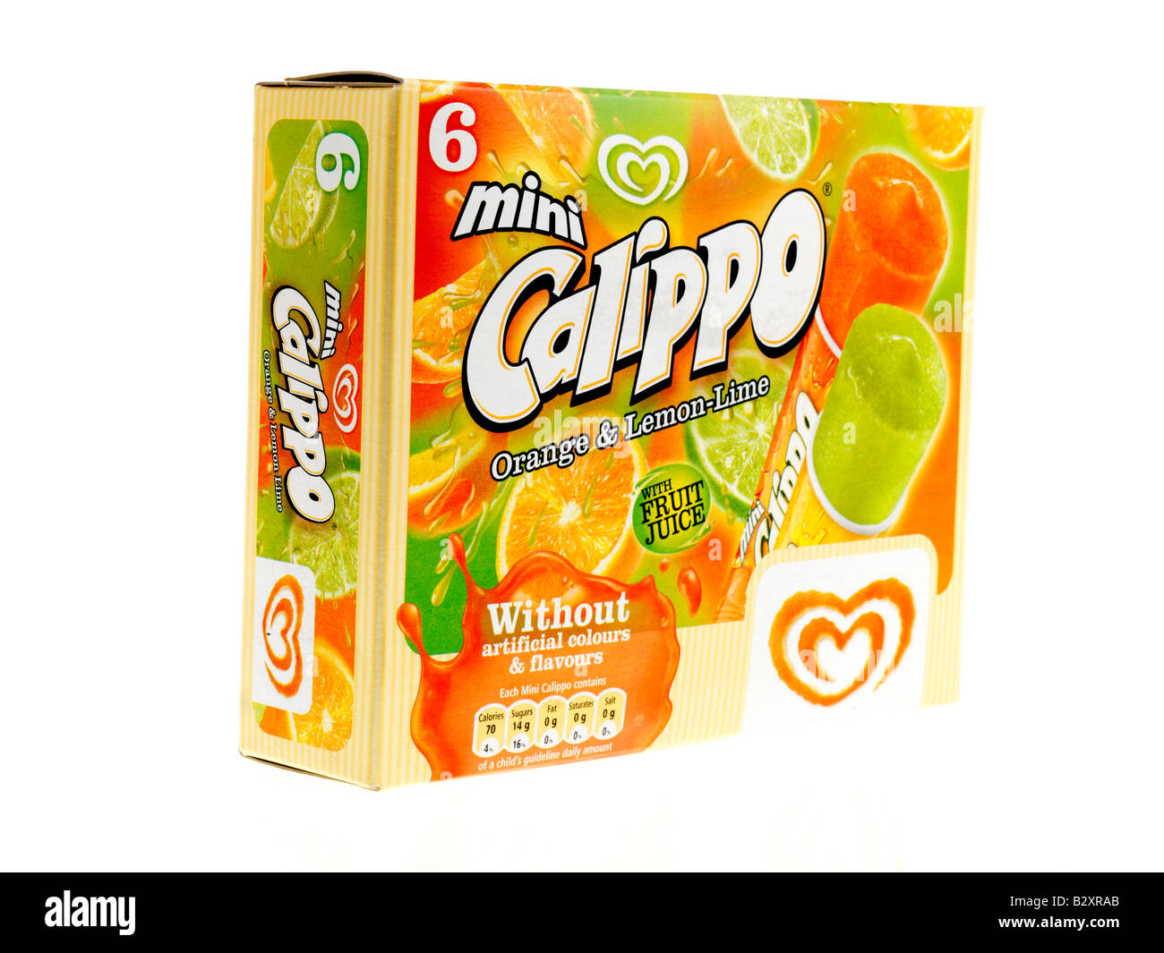 Mini Calippo Orange and Lime Ice Lollies Stock Photo - Alamy