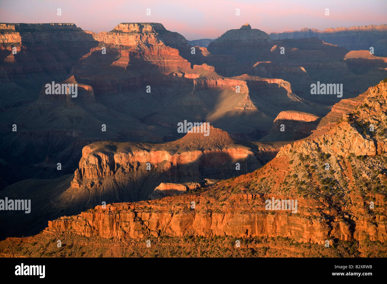 Plateau point grand canyon at sunset hi-res stock photography and ...