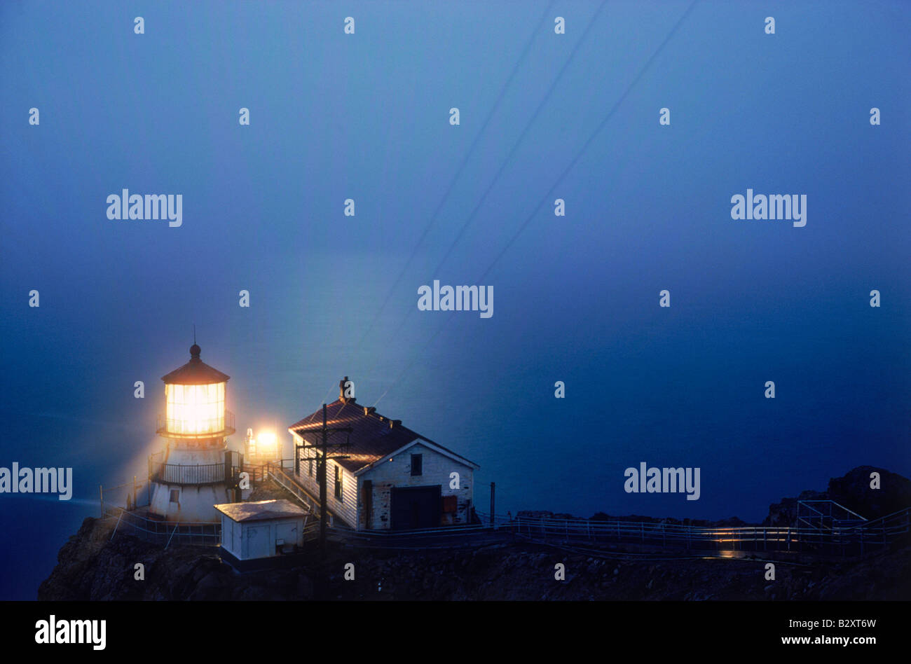 Point Reyes Lighthouse at Point Reyes National Seashore on Pacific West ...