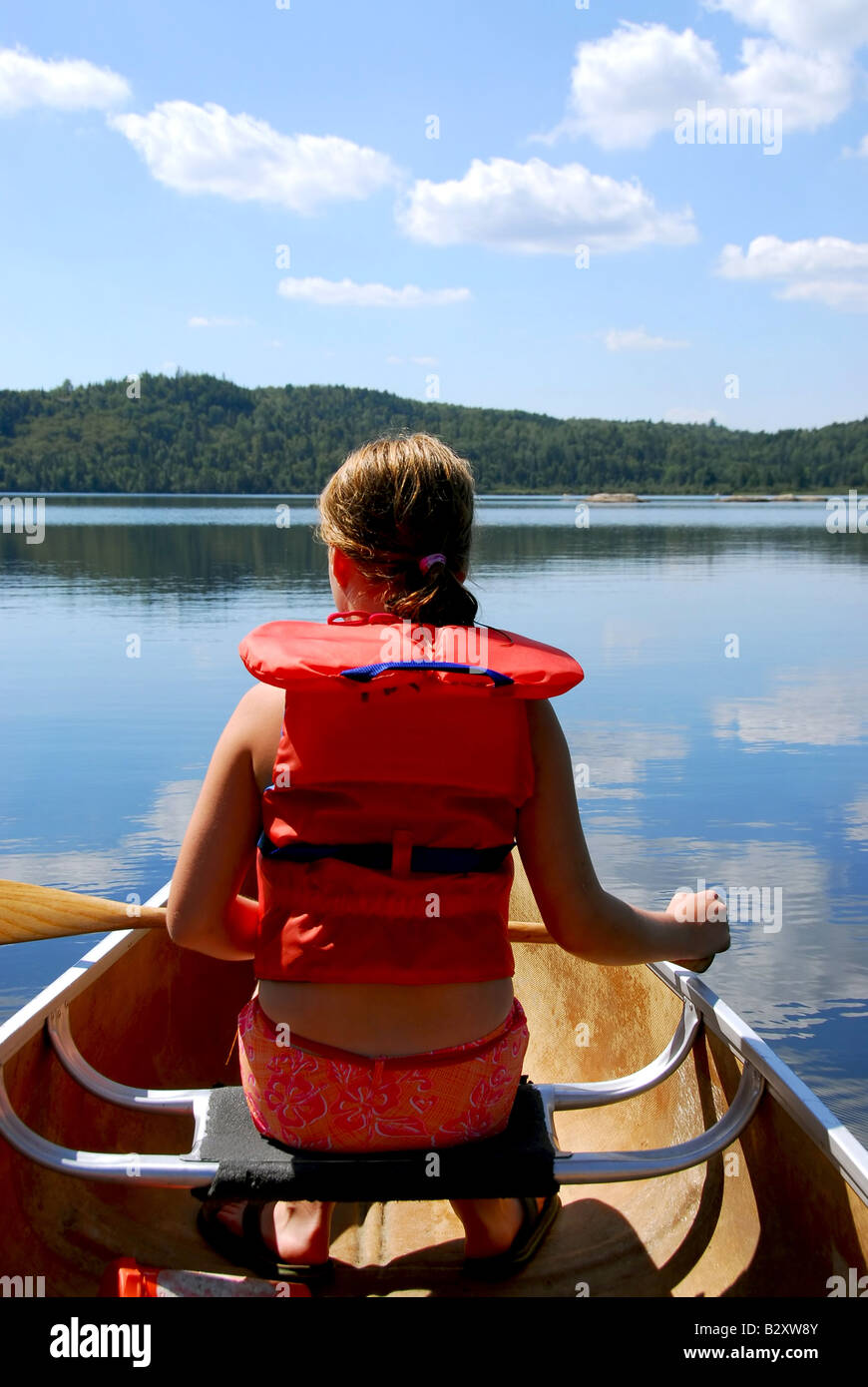 Kid girl paddling boat hi-res stock photography and images - Alamy