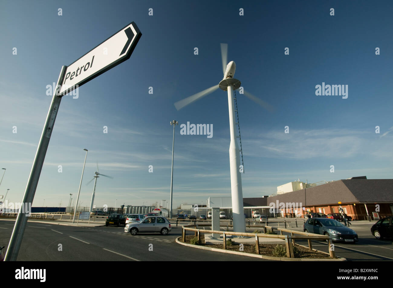 Tesco supermarket green initiative featuring a Gazelle wind turbine ...