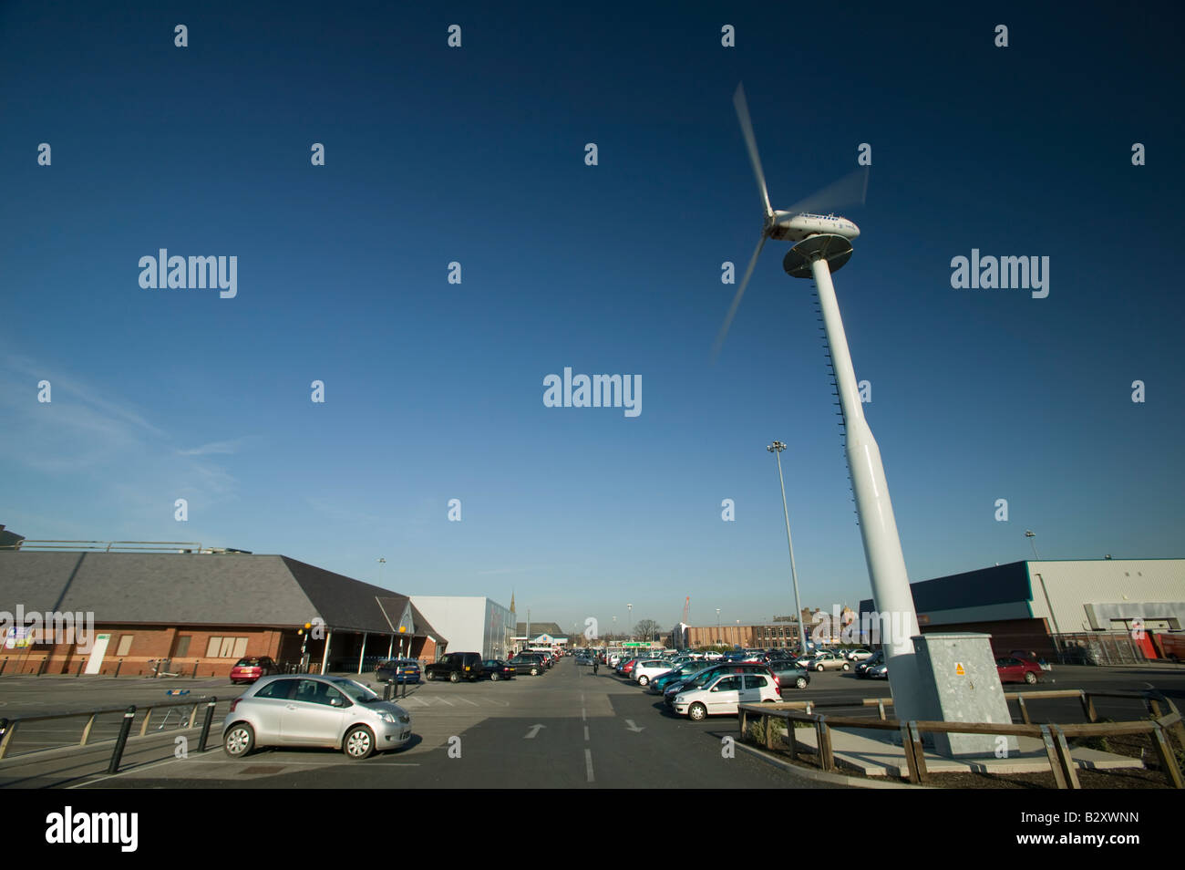 Tesco supermarket green initiative featuring a Gazelle wind turbine ...