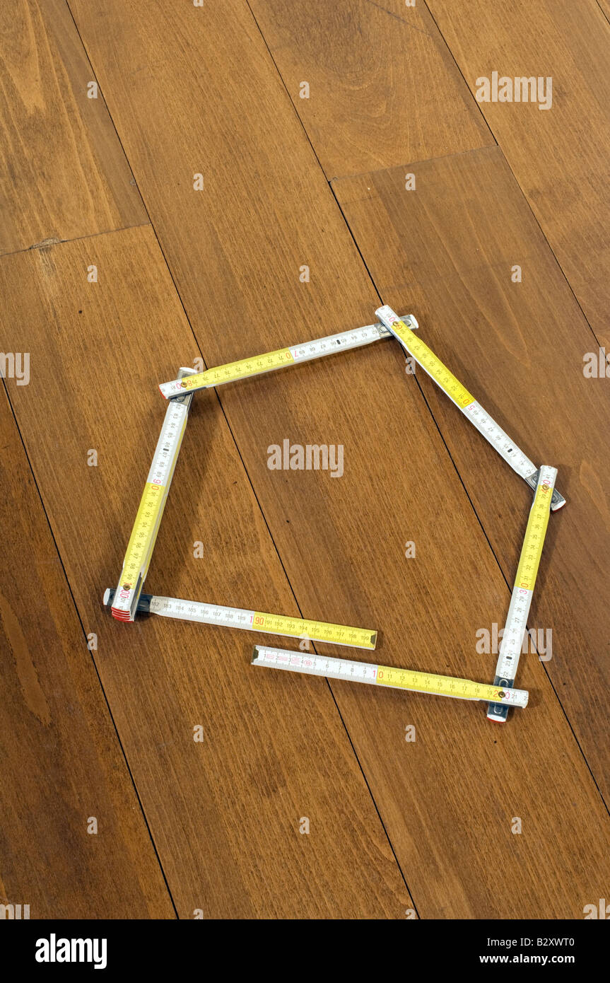 House plans and folding ruler hi-res stock photography and images - Alamy