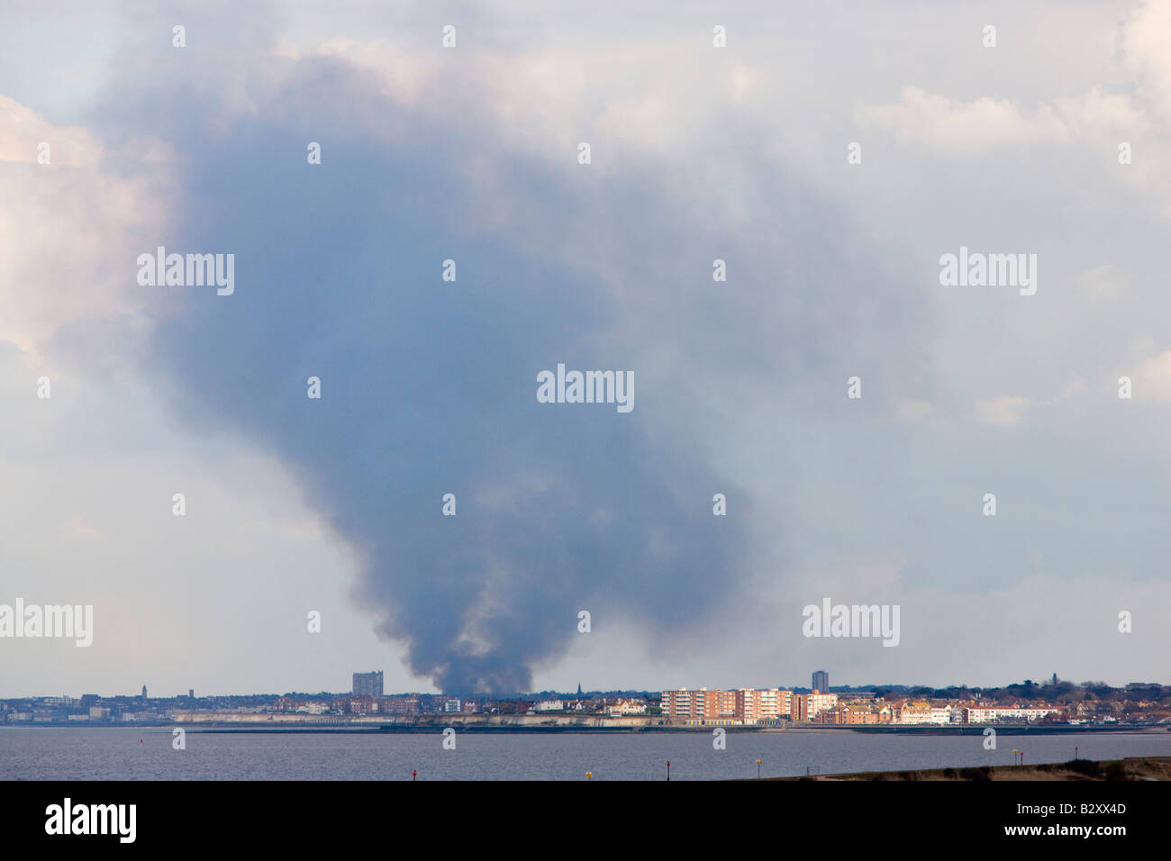 Fire at the Dreamland scenic railway in Margate Kent viewed from ...