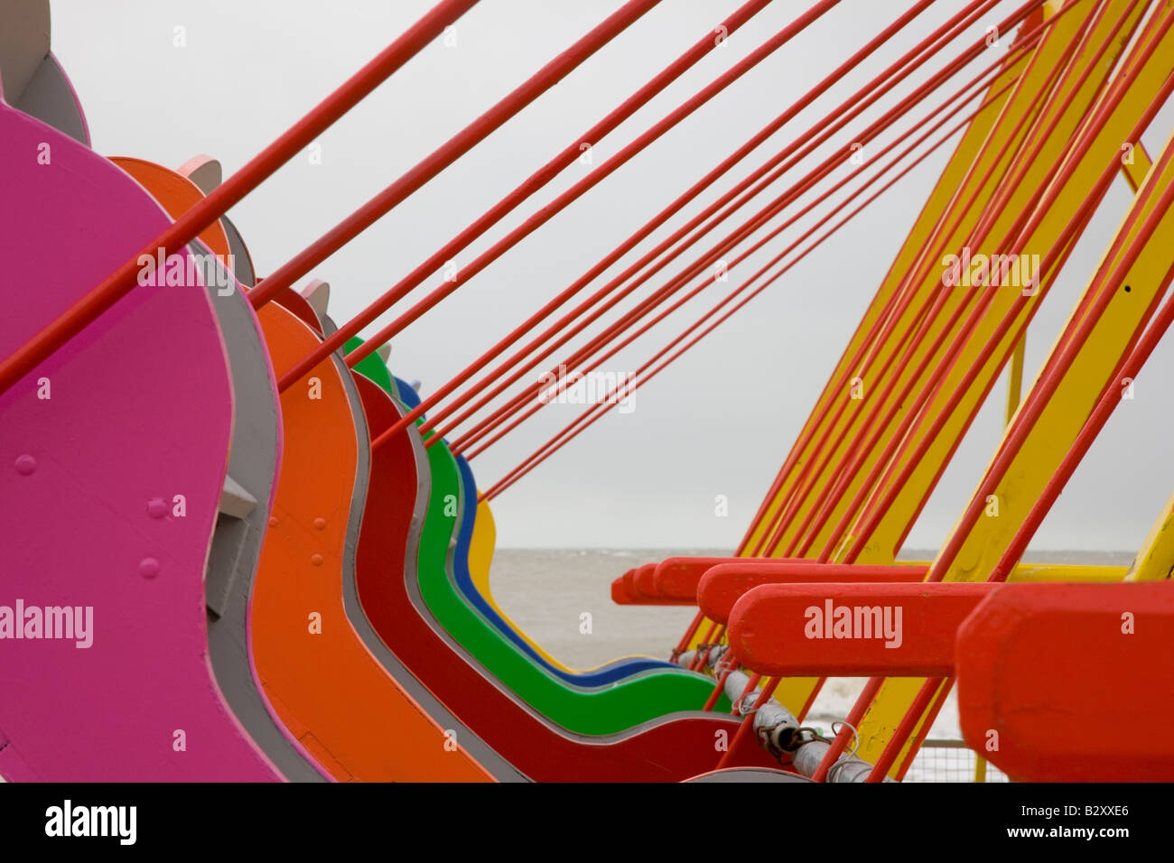 Fairground swing rides Stock Photo - Alamy