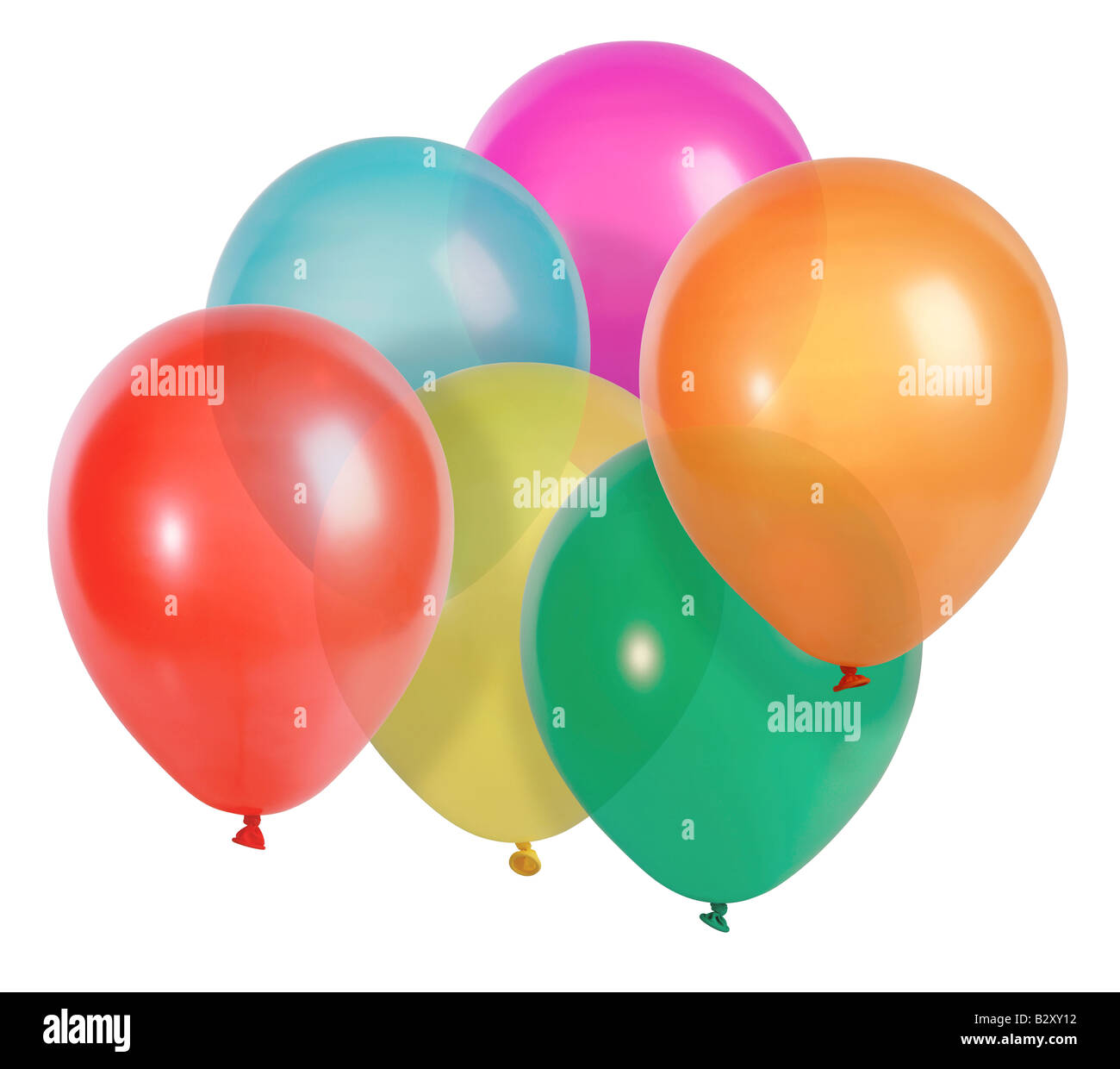 Studio shot of colorful party balloon isolated on white background XXL ...