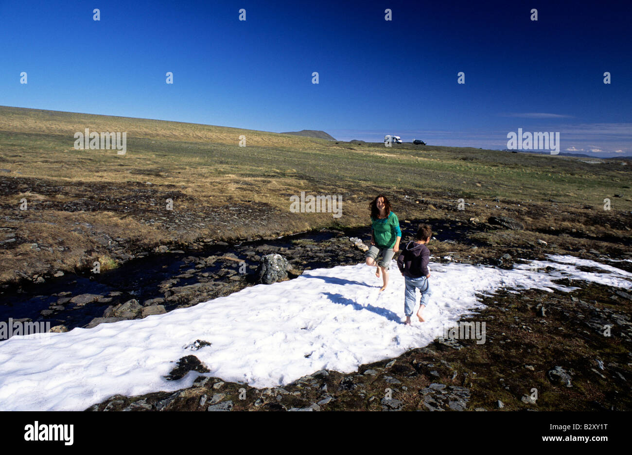 Barefoot snow hi-res stock photography and images - Alamy