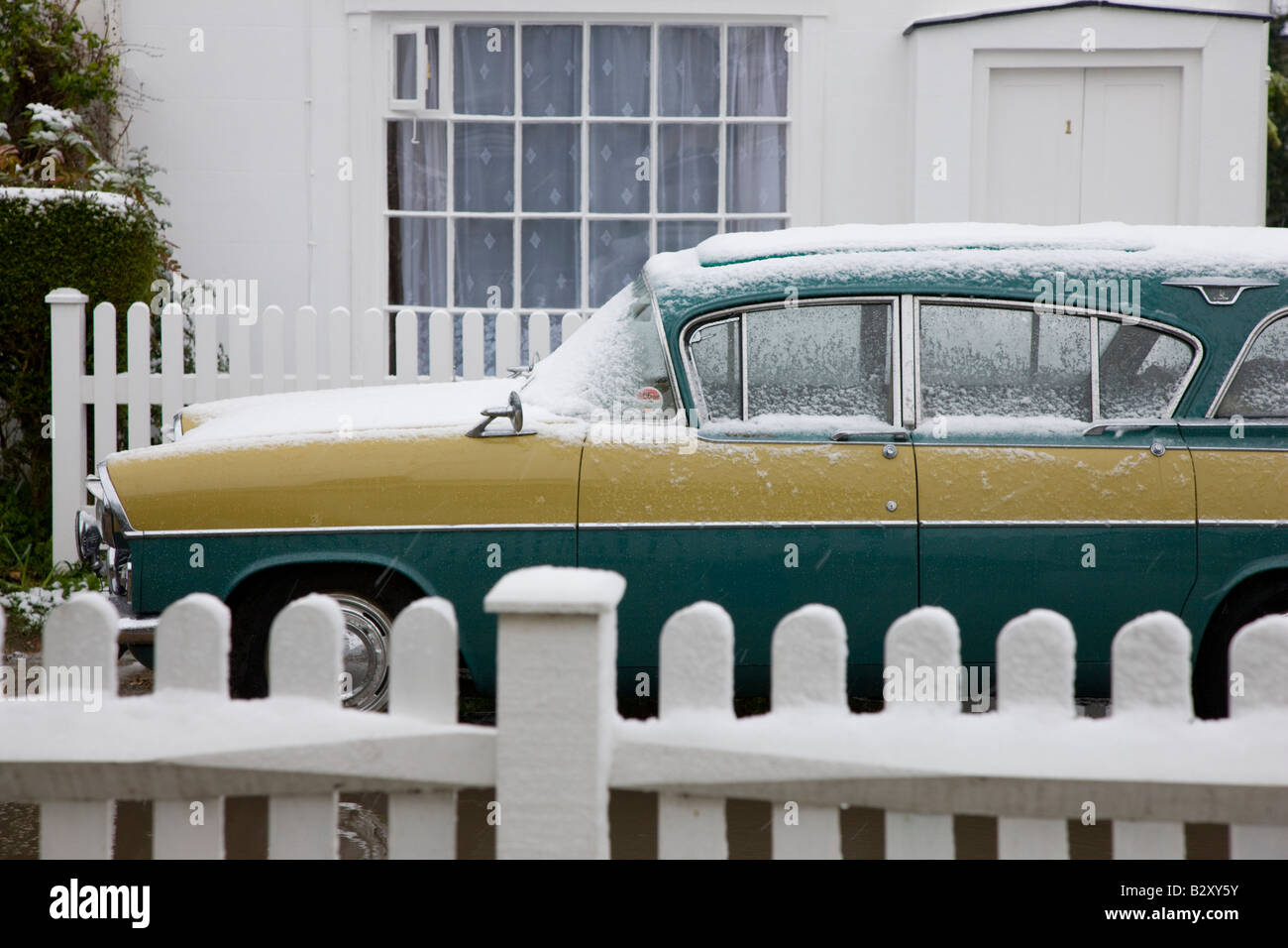 Classic 1950s Vauxhall Cresta estate conversion parked outside cottage ...