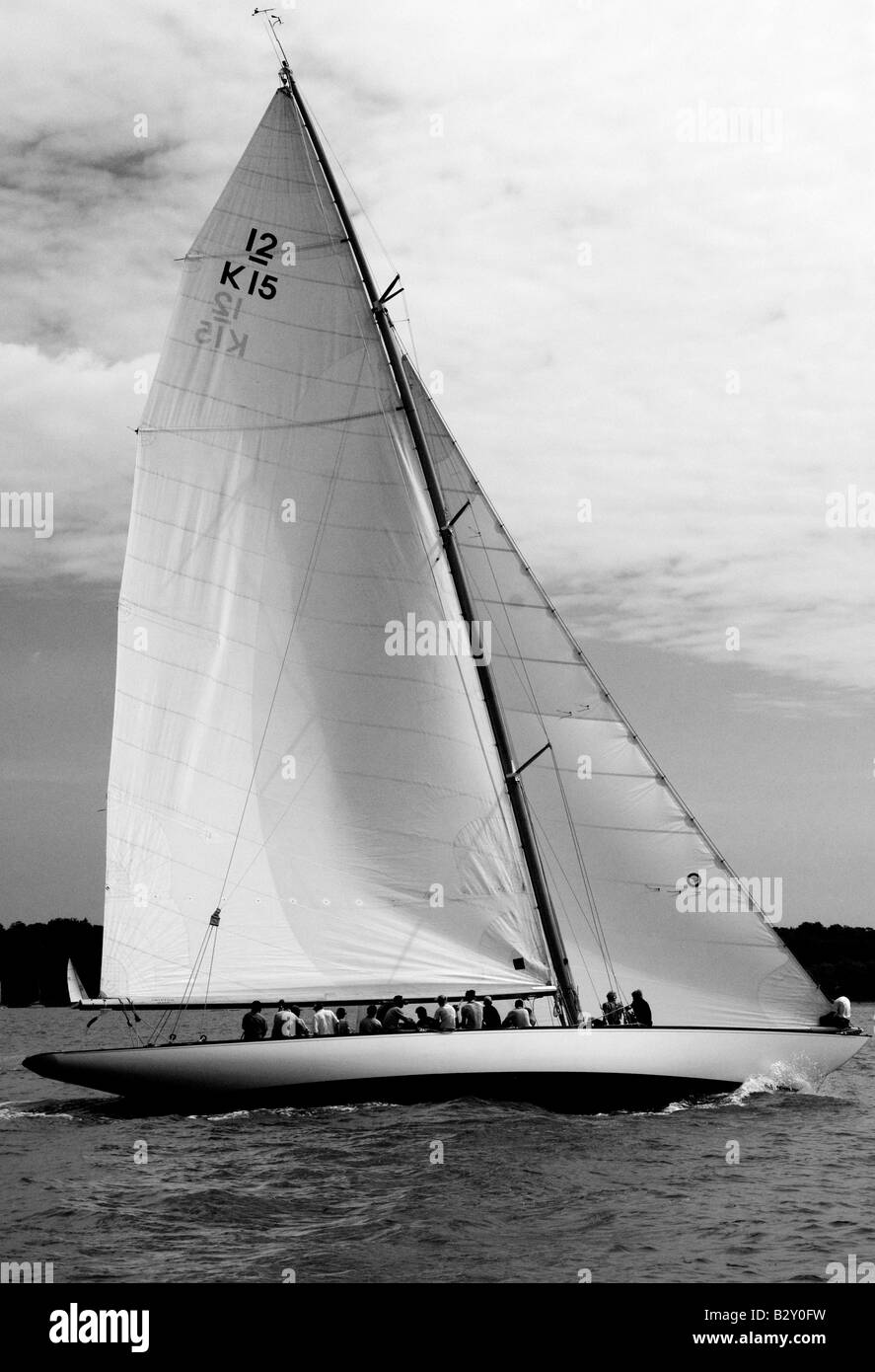 Yacht under Sail Stock Photo - Alamy