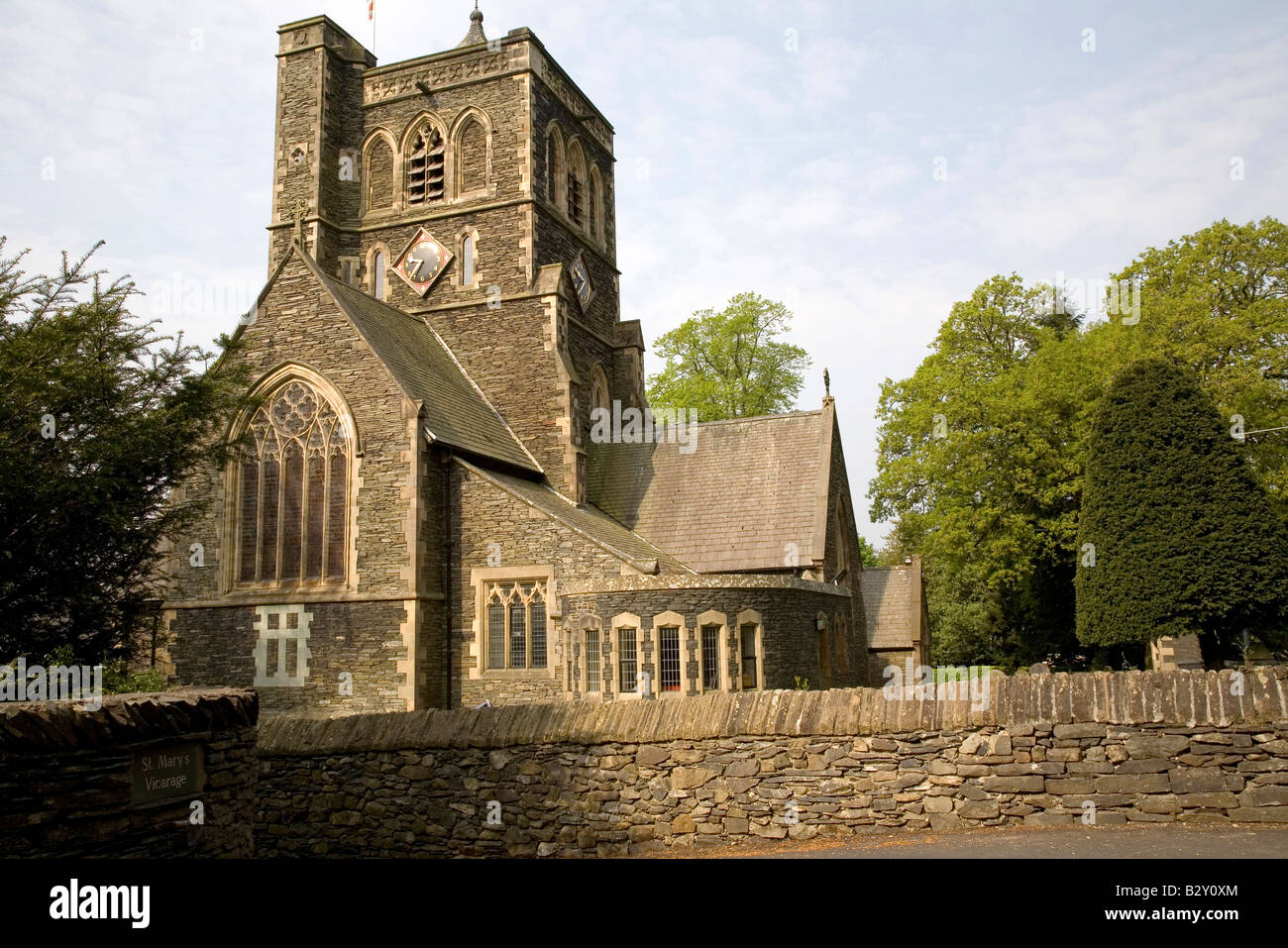 St Marys Church Windermere Lake District National Park Cumbria England ...