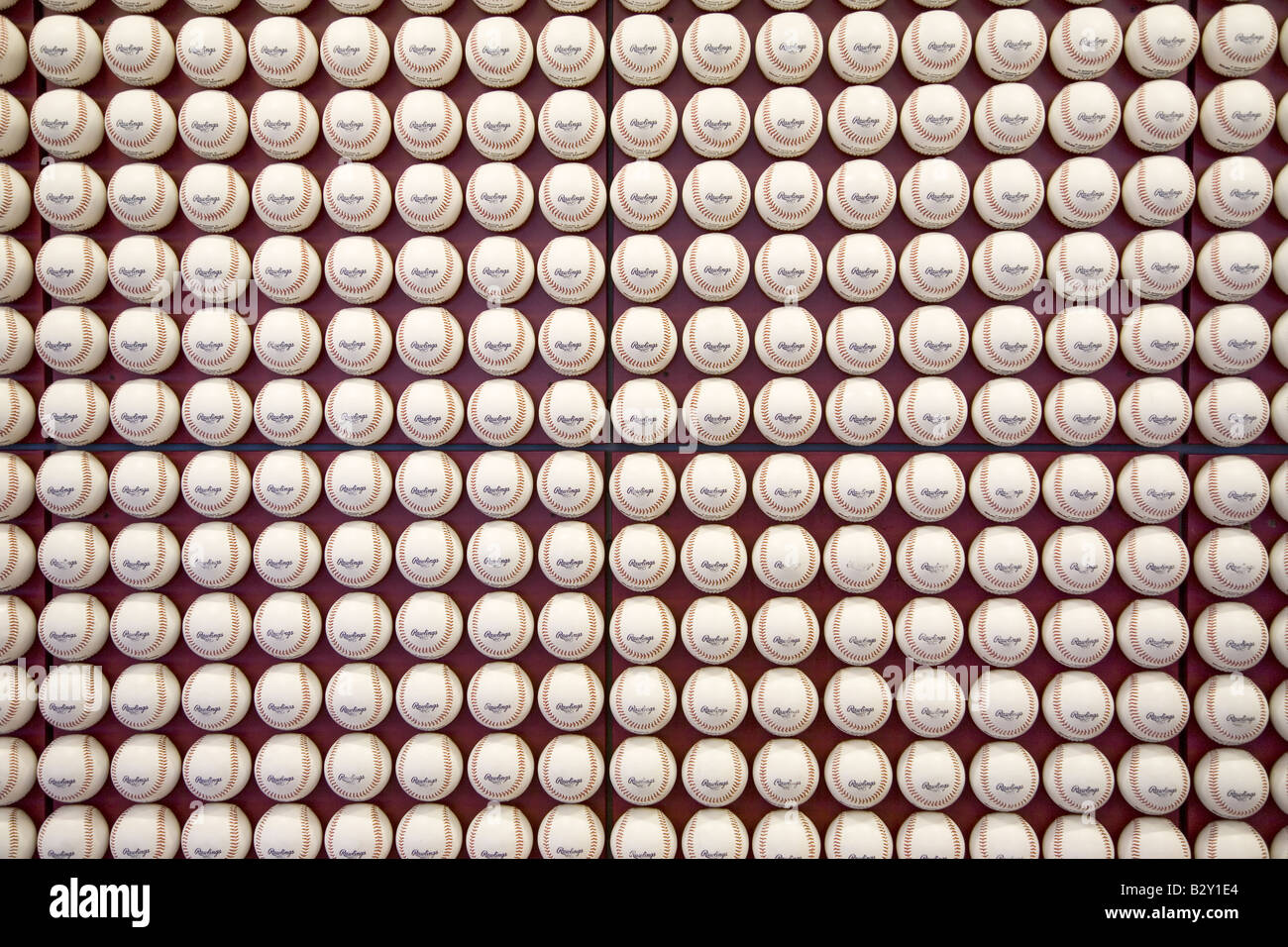 A pattern of Rawlings Major League Baseballs at Citizens Bank Park ...