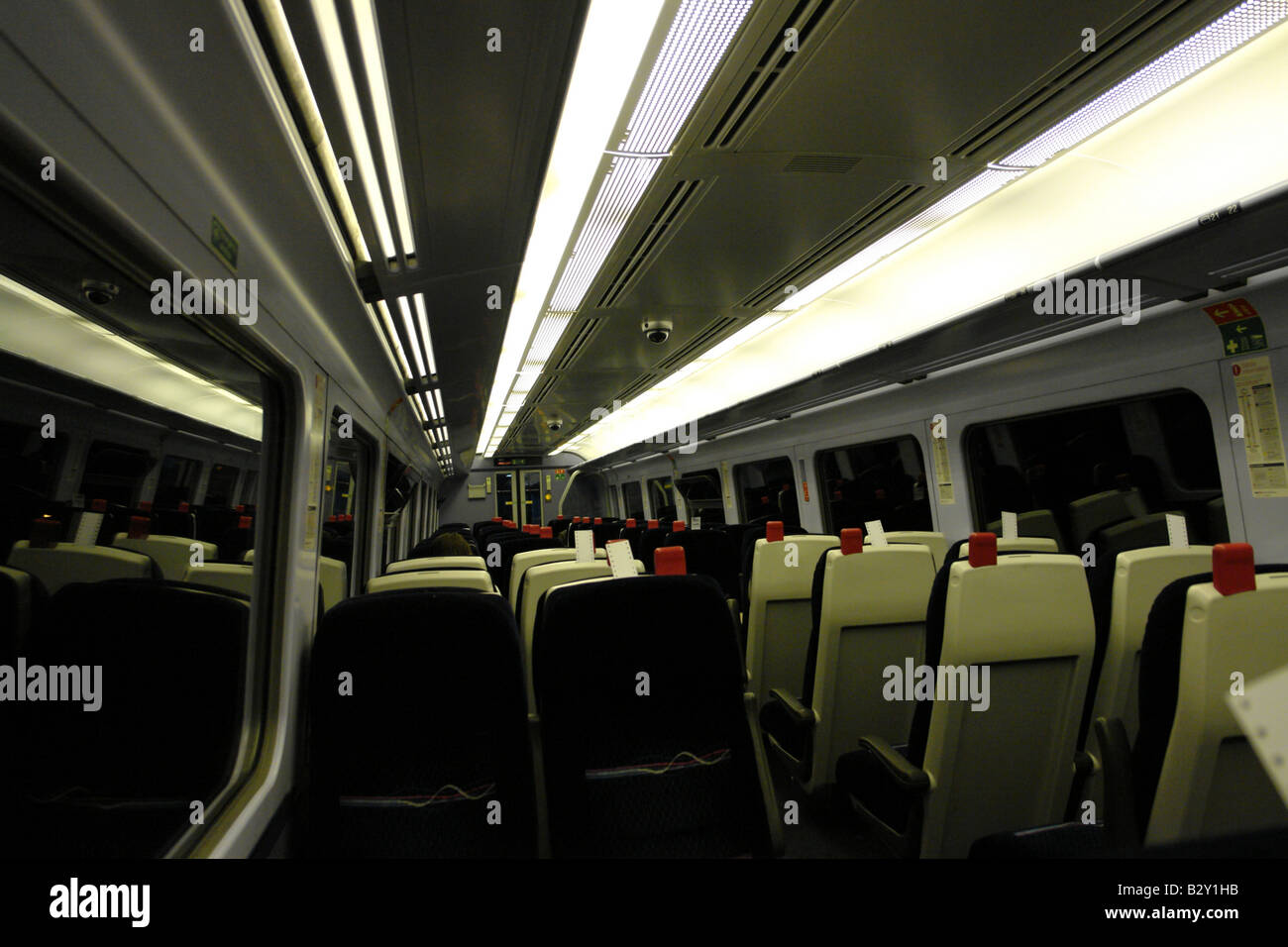 Train late at night England GB UK 2008 Stock Photo - Alamy