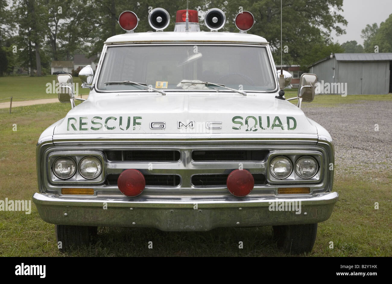 Vintage "Rescue Squad Car" in Surry County VA Stock Photo - Alamy