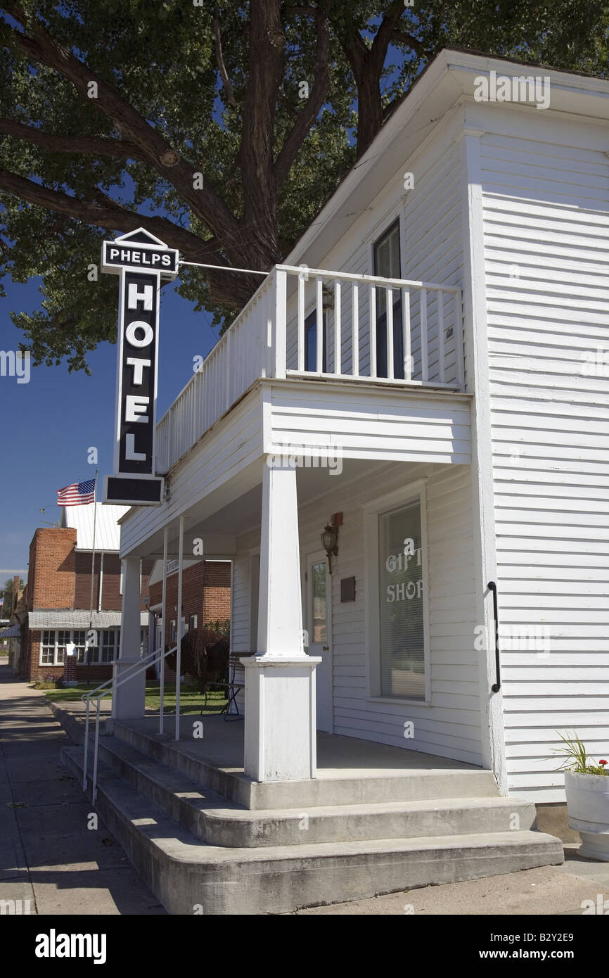 The Historic Phelps Hotel, Big Springs, Nebraska, built in 1885 by the ...