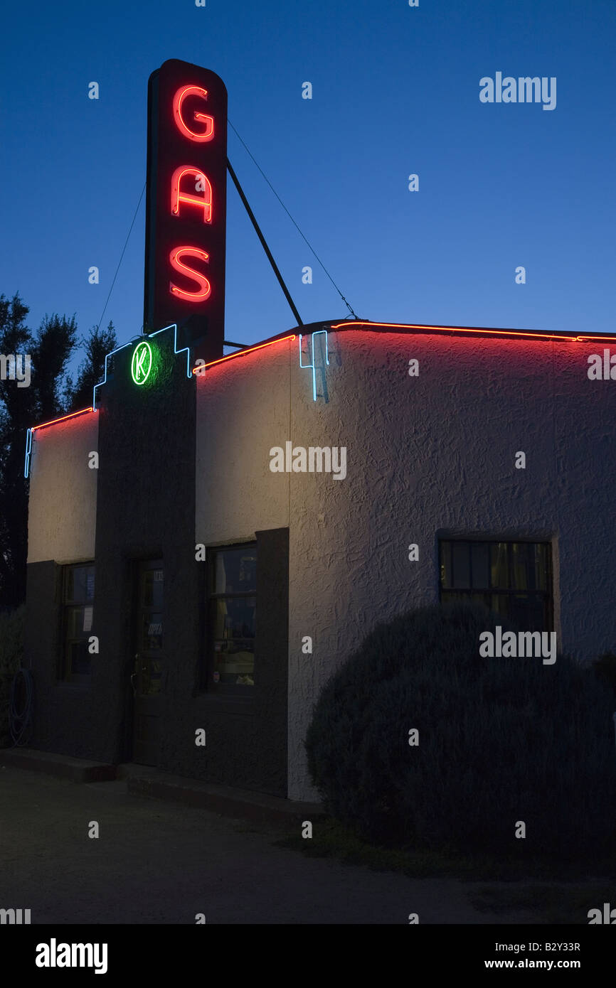 Lighted gas station sign hi-res stock photography and images - Alamy