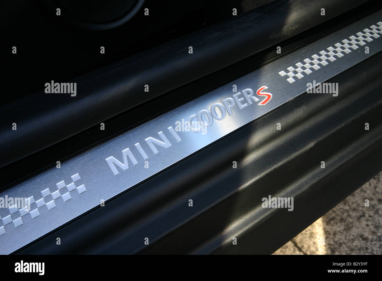 Stainless steel kick strip to proect door cill on BMW Mini Cooper S ...