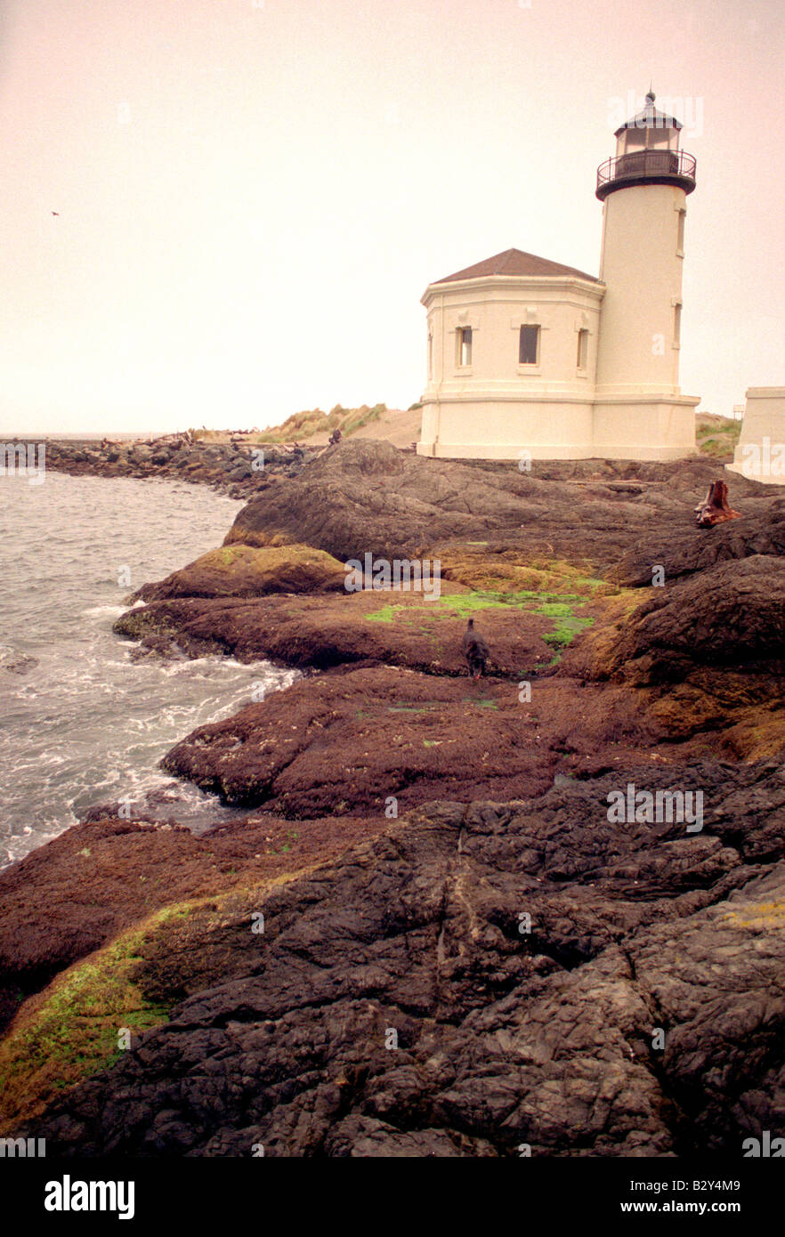 Coquille River Bandon Lighthouse West Coast of Oregon Pacific Ocean ...