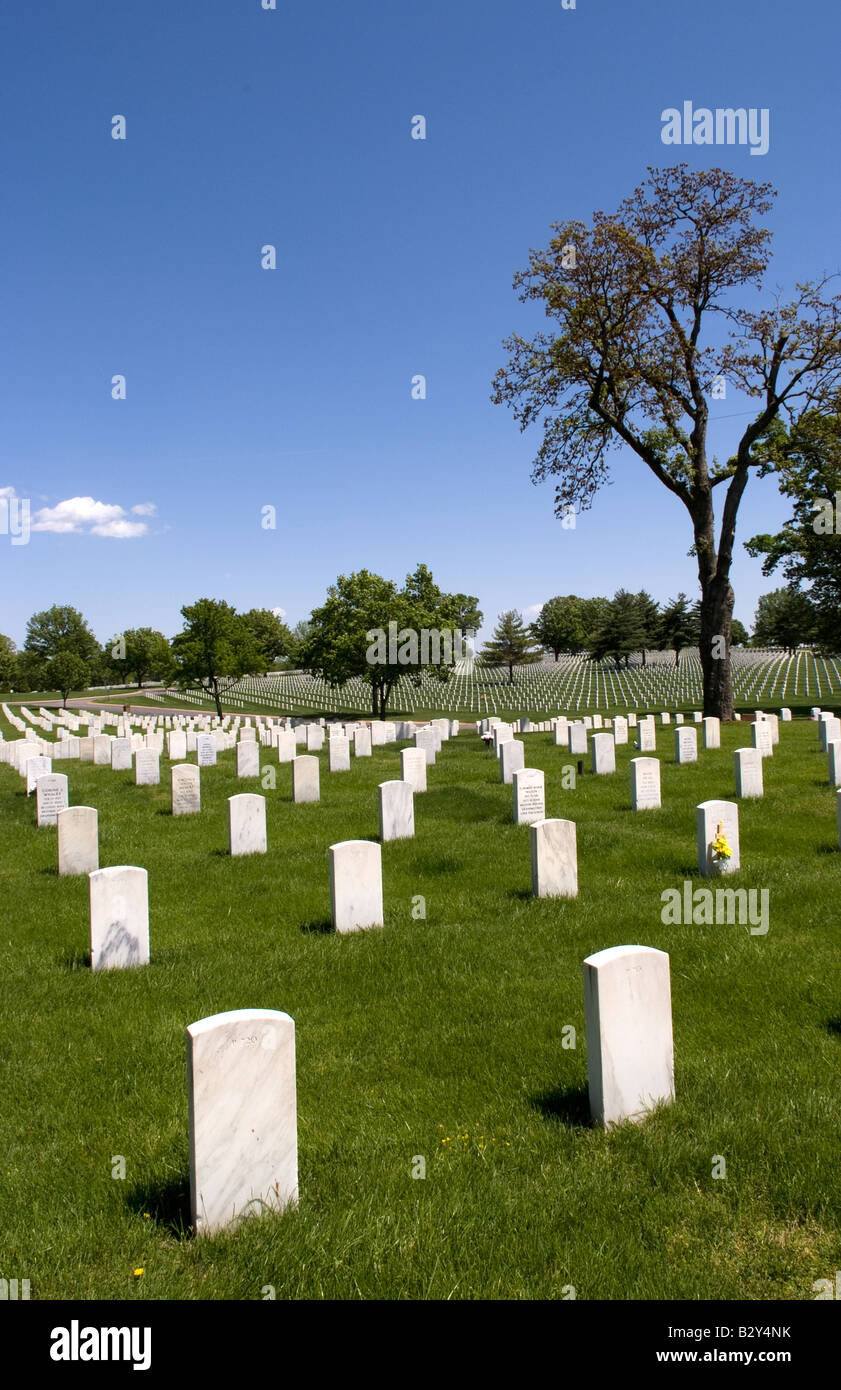 Jefferson Barracks National Cemetery honoring armed veterans in St ...