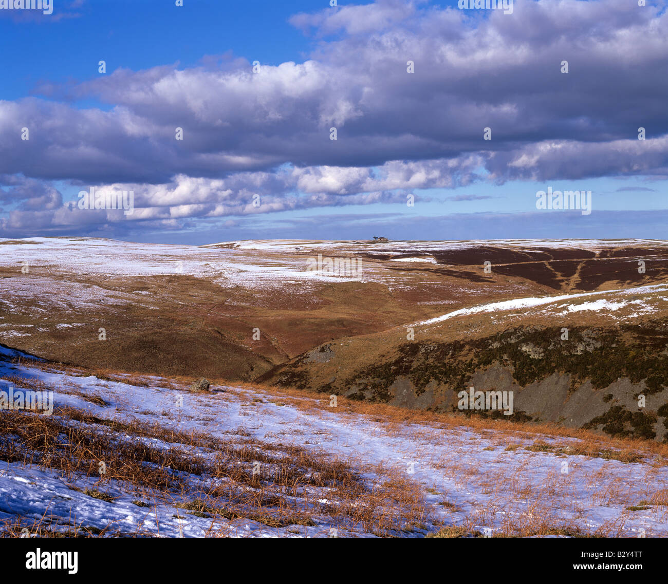 Snow in the Ingram Valley in the Cheviot Hills in Northumberland ...