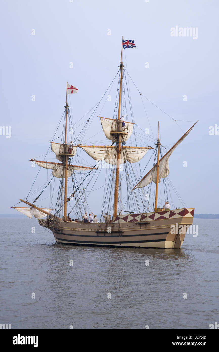 The Susan Constant, Godspeed and Discovery, re-creations of the three ...