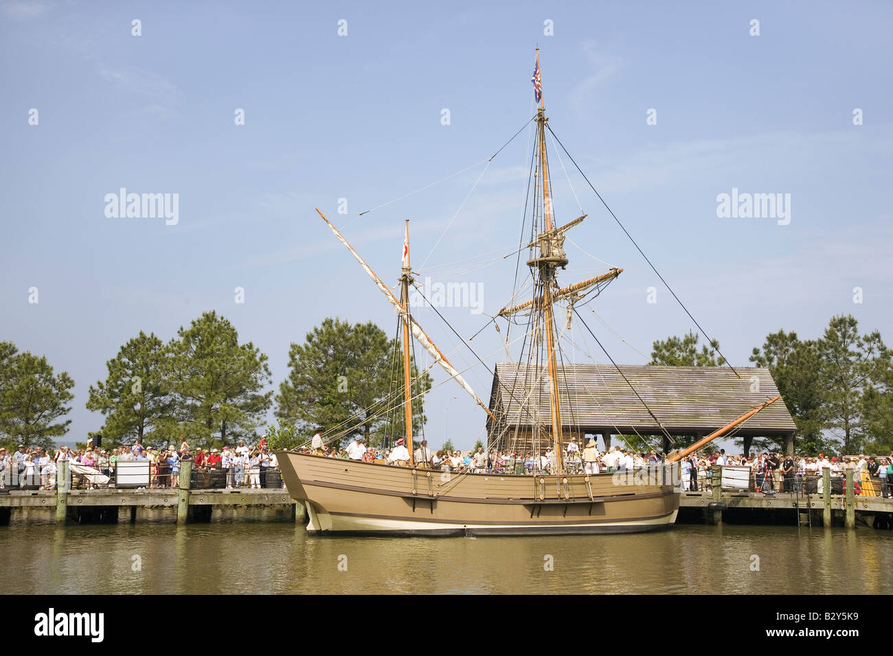 The Susan Constant, Godspeed and Discovery, re-creations of the three ...