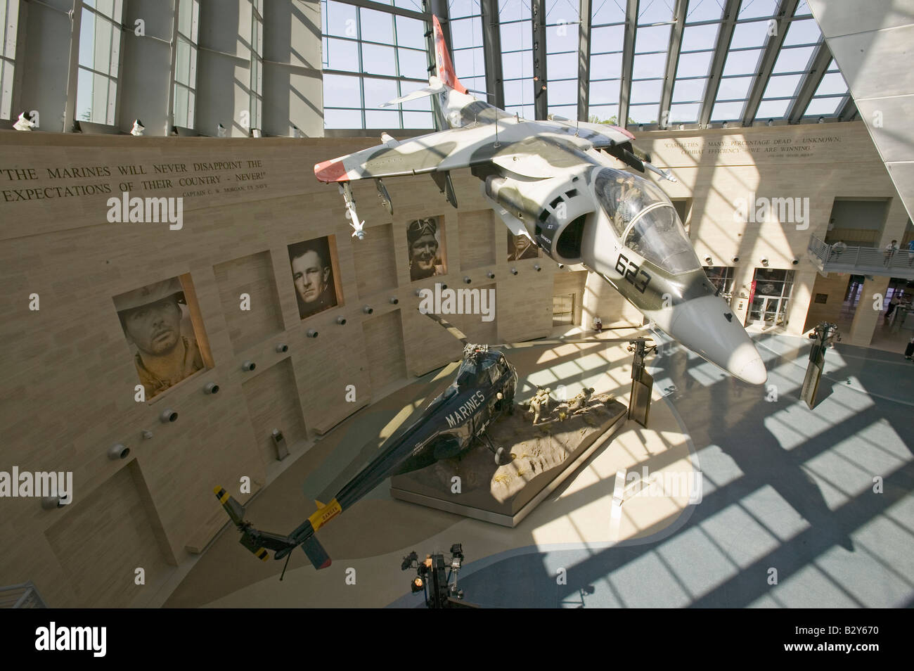 Interior view of fighter jet at the National Museum of the Marine Corps ...