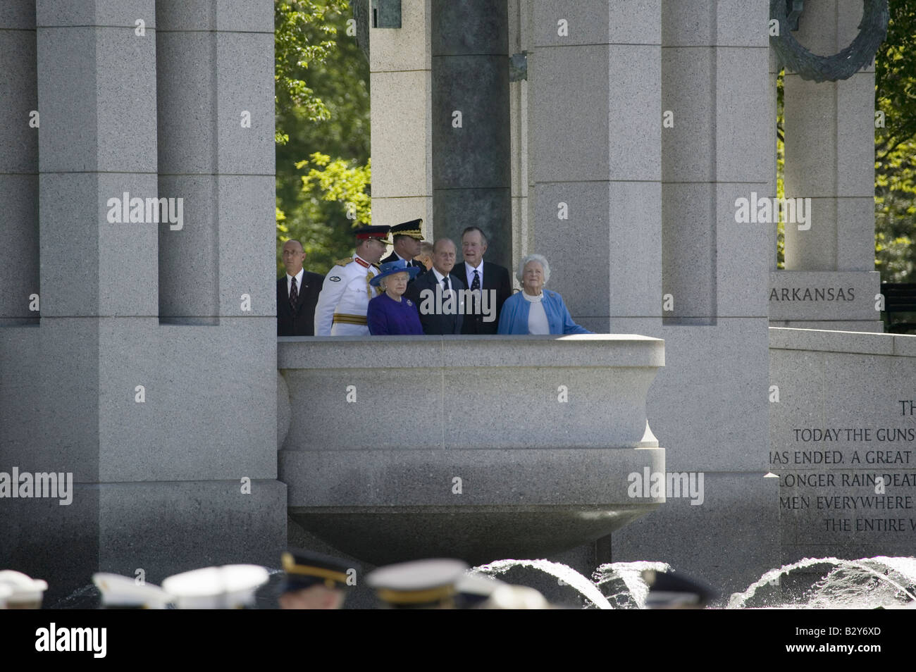 Queen Elizabeth II, Prince Philip, President George H.W. Bush and ...
