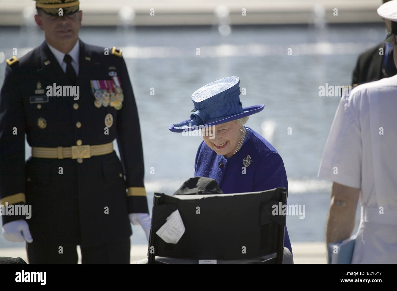 Queen Elizabeth II with World War II Disabled Veterans at the National ...