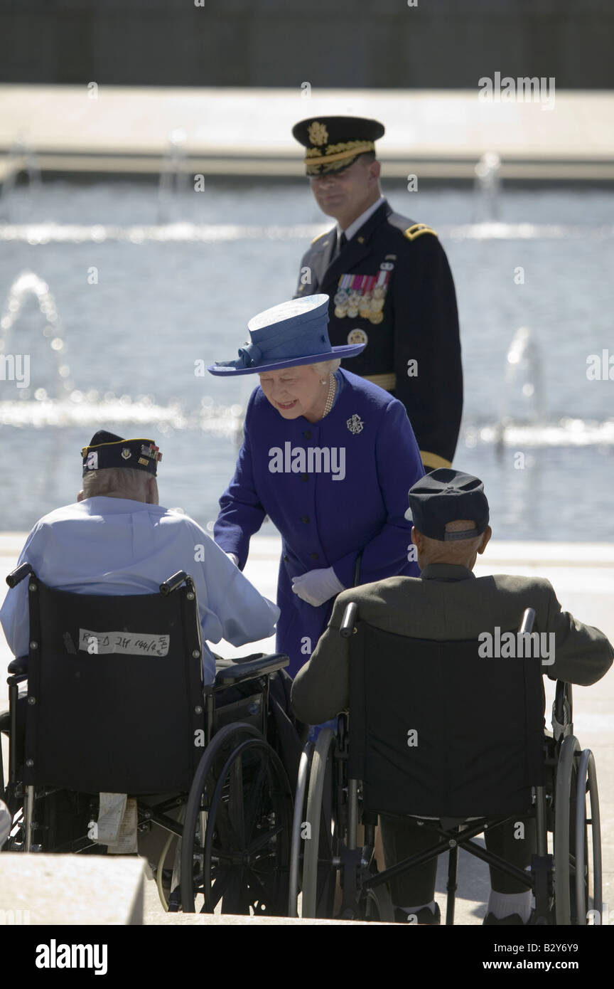 Queen Elizabeth II with World War II Disabled Veterans at the National ...