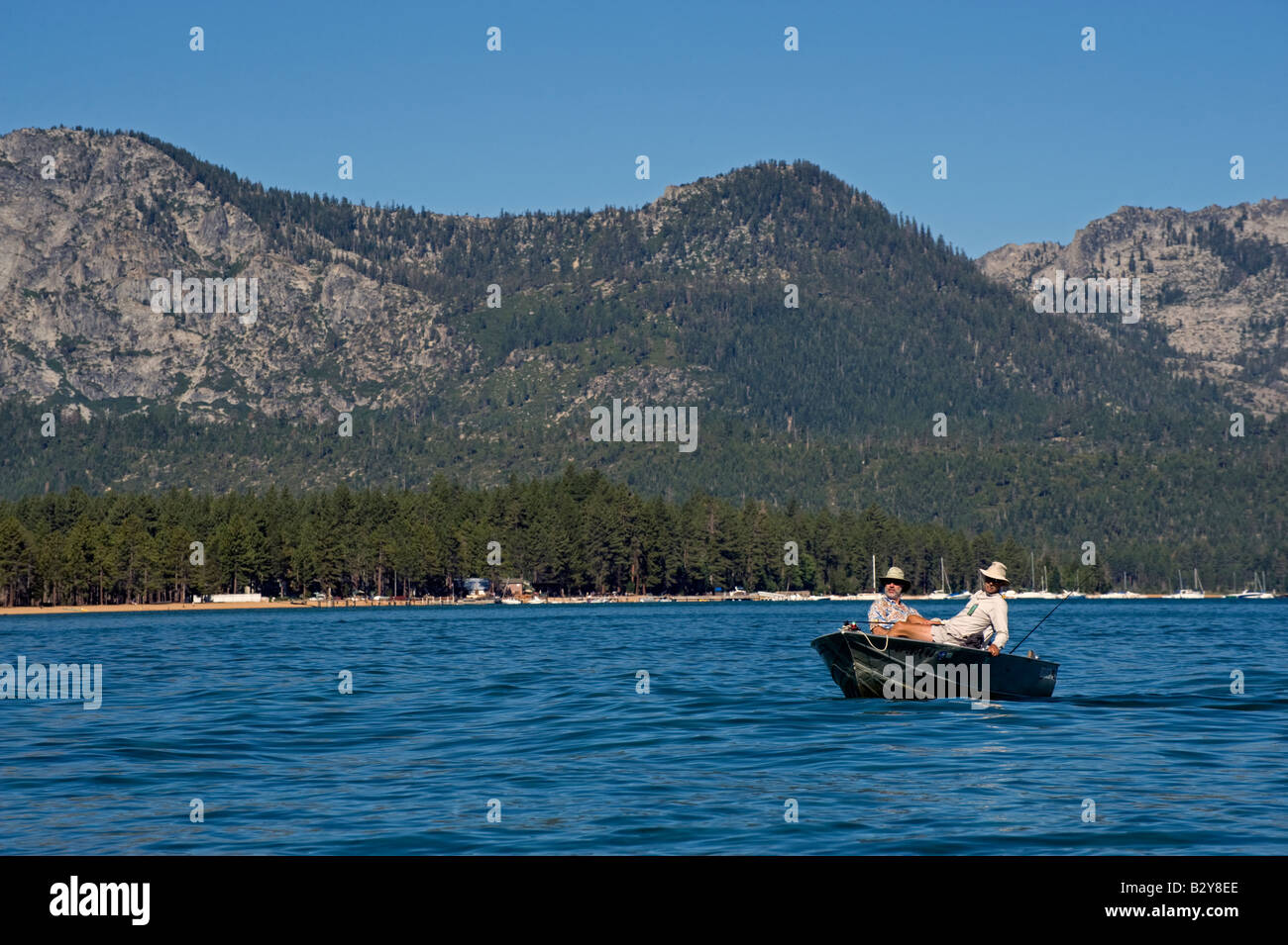 "Catching up on Life and Fishing Stock Photo - Alamy