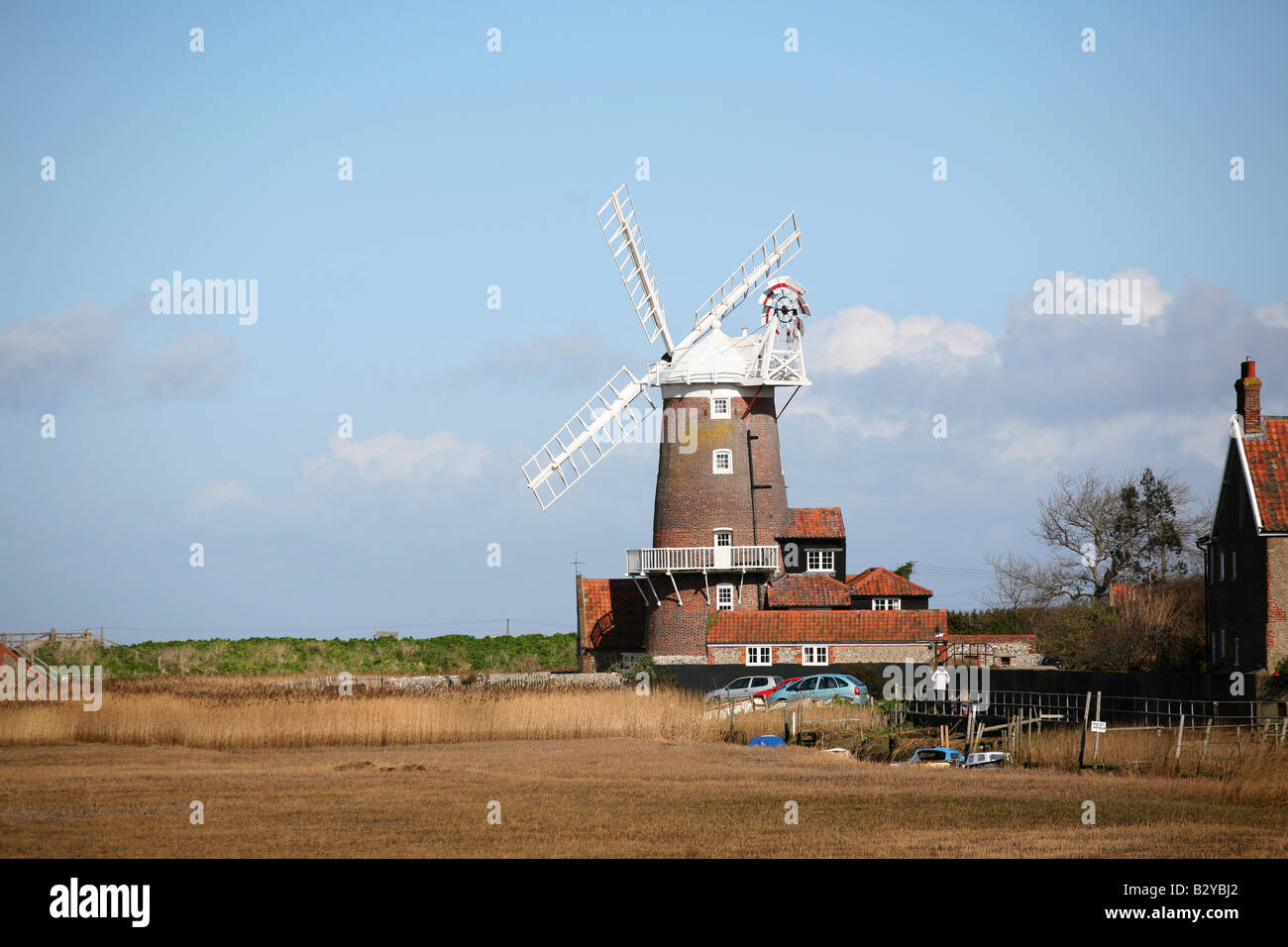 January 2008 - Traditional English windmill at Cley in Norfolk Stock ...